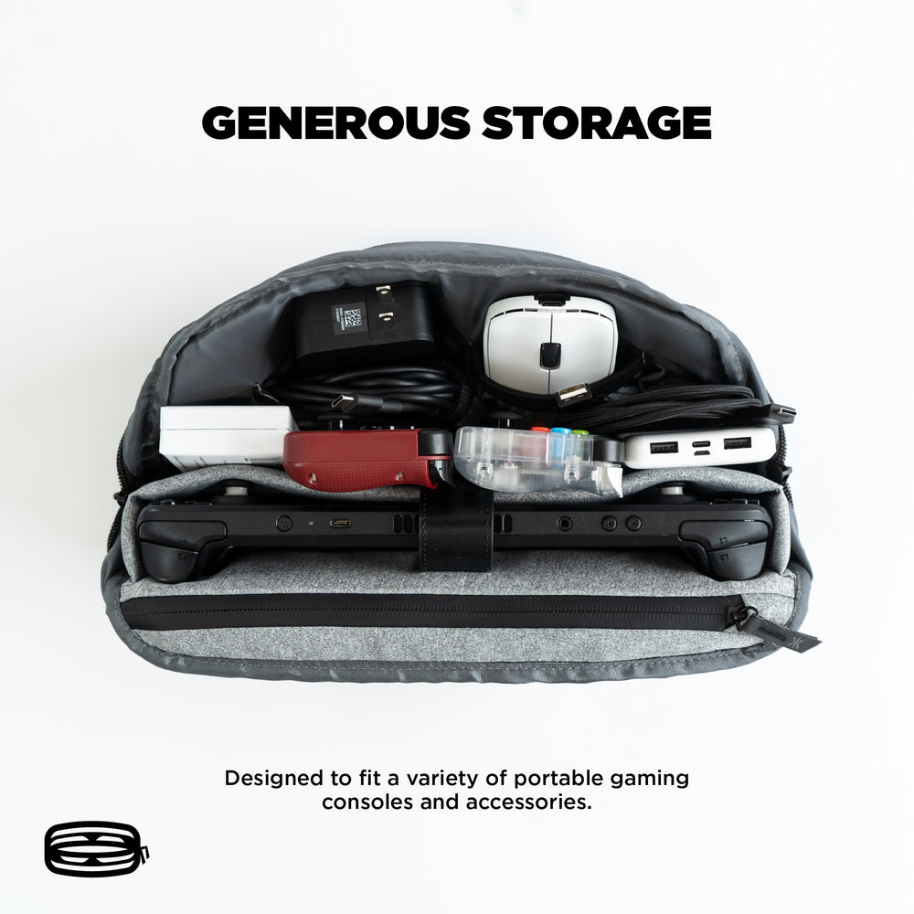 CRKD Protective Gaming Gear Carry Bag - Charcoal Grey