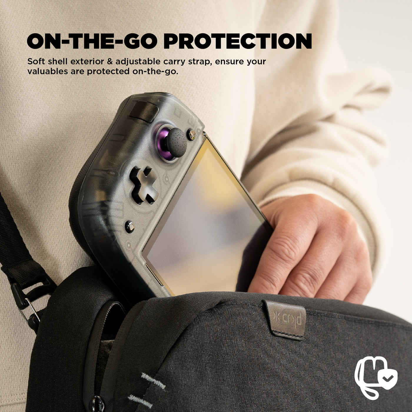 CRKD Protective Gaming Gear Carry Bag - Charcoal Grey